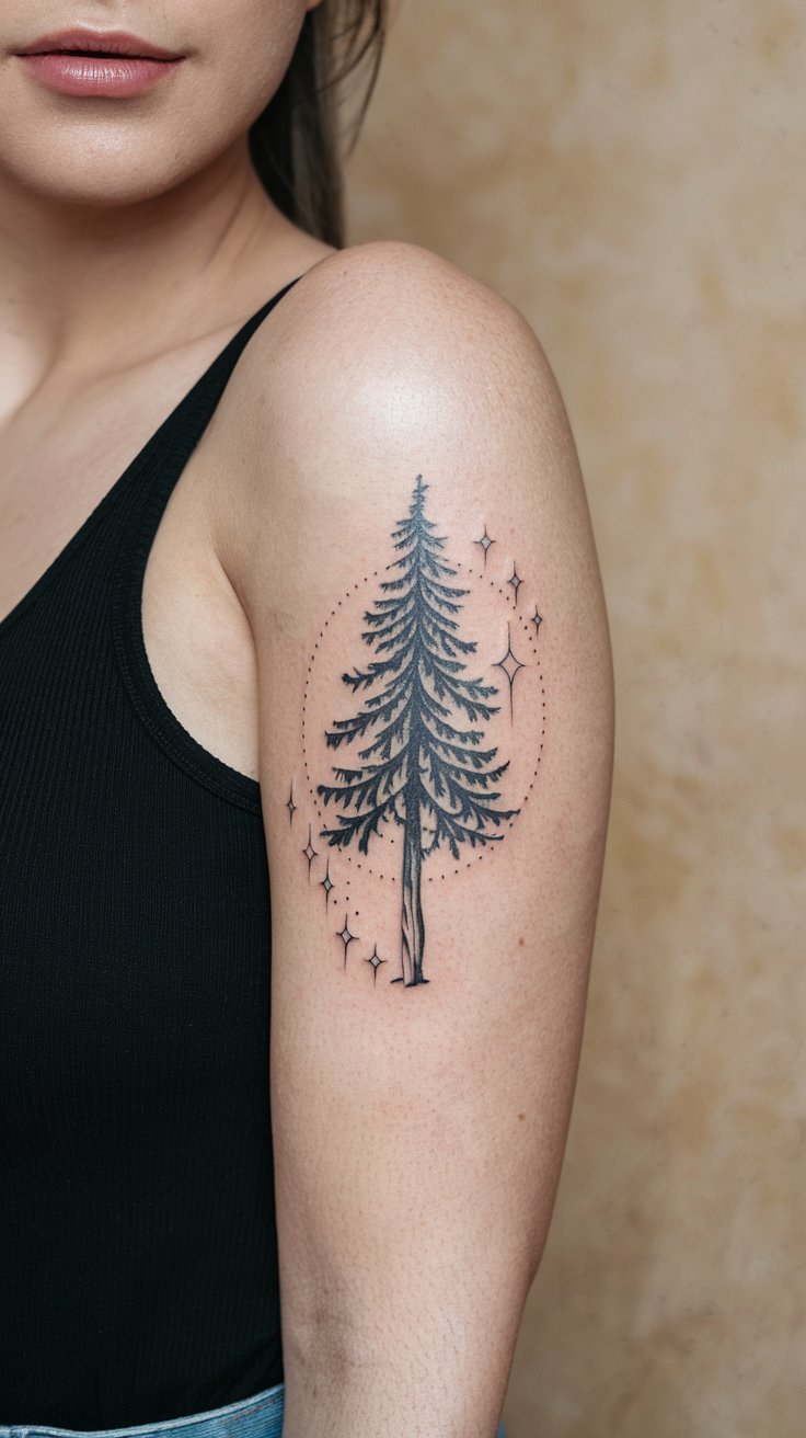 10 Majestic Towering Redwood Tree Tattoo Ideas and Designs - Lovely Beauty