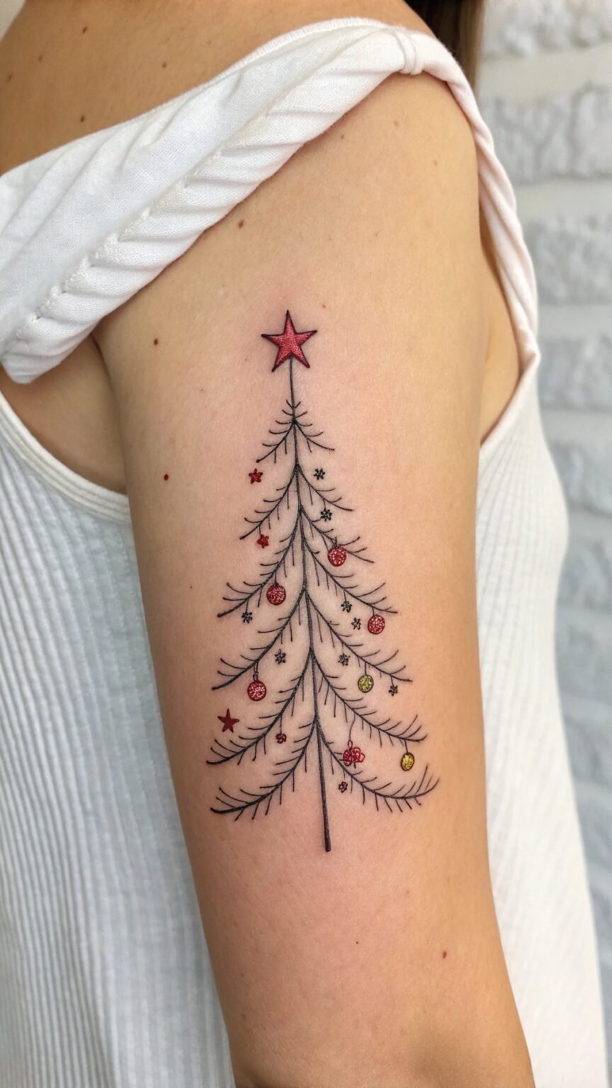 11 Festive Christmas Tree Tattoo Ideas: Unique and Joyful Designs for ...